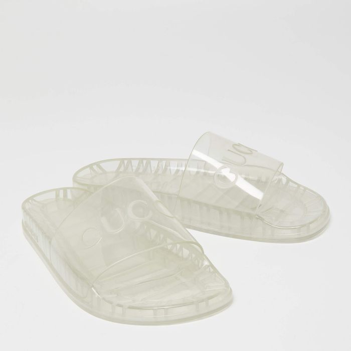 Gucci Gucci Logo Rubber Slide Sandals in Clear | Grailed