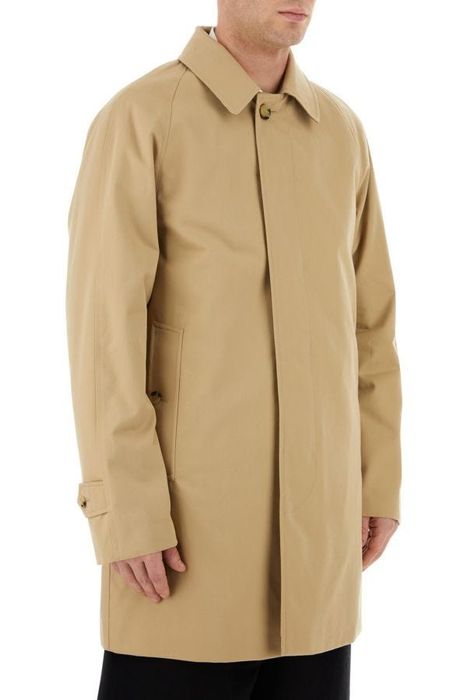 Burberry Beige Gabardine Overcoat | Grailed
