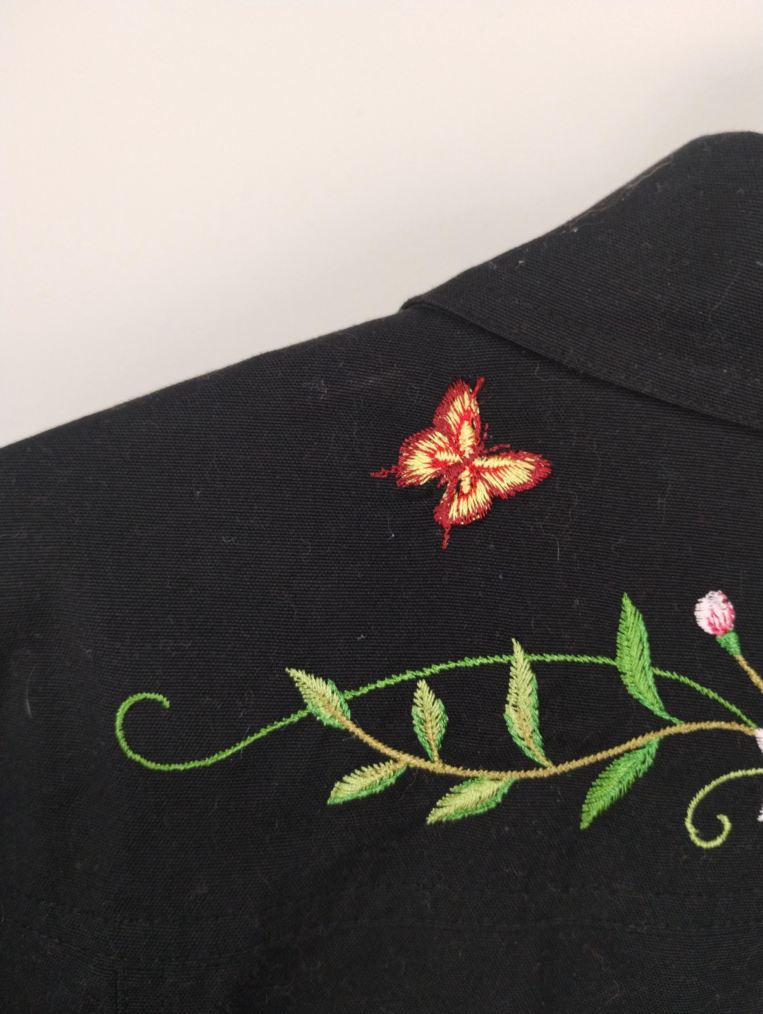 Art × Cardigan × Vintage Vintage Victor Costa Floral Embroidered Button ...
