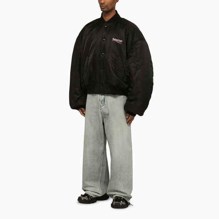 Balenciaga Balenciaga Varsity Jacket Political Campaign Black Nylon ...