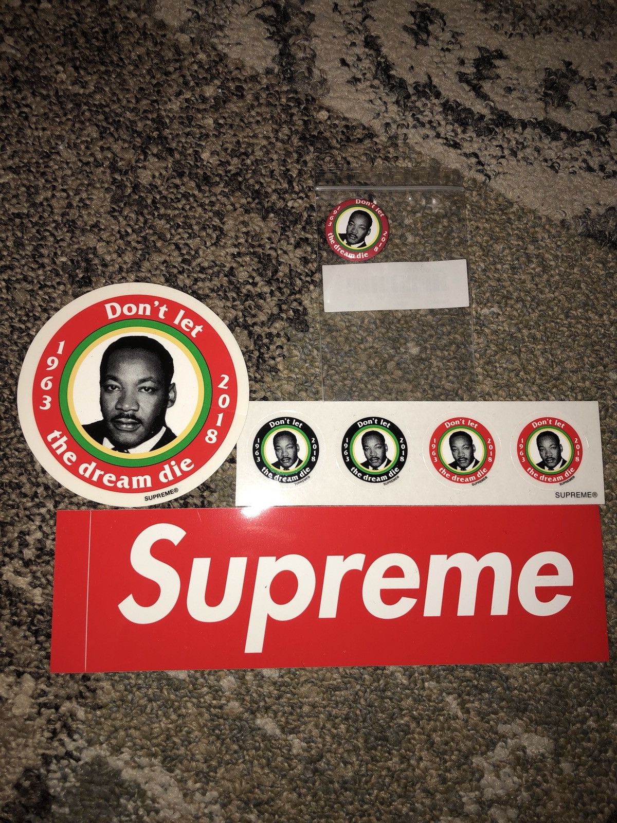 Supreme MLK Stickers & Pin | Grailed