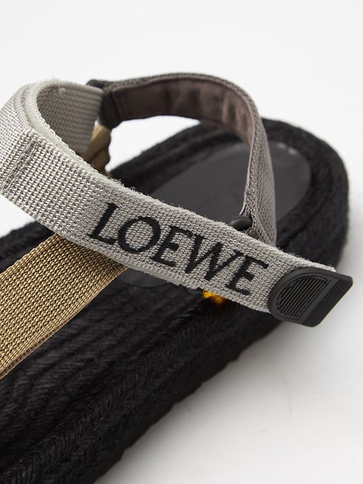 Loewe Black Rope Sole Detailed Sandals | Grailed
