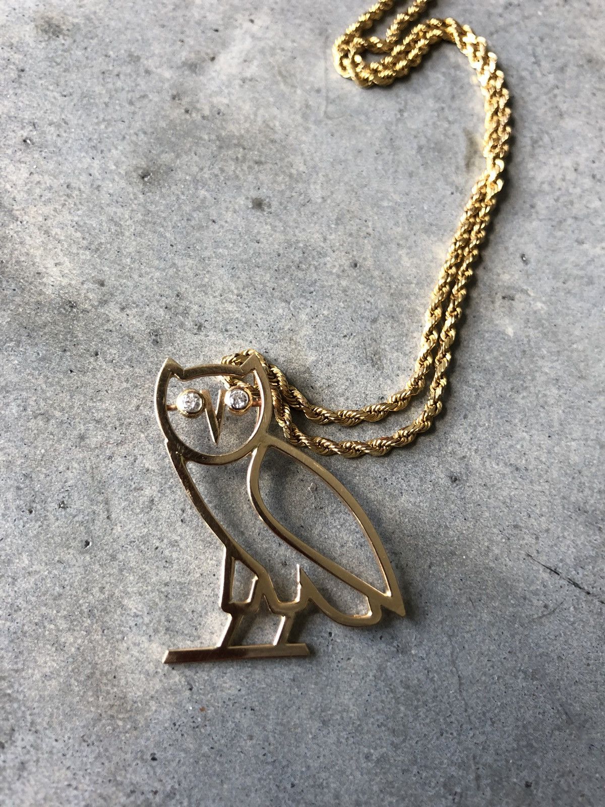 Drake OVO Owl 14k Pendant 1/5 CT TW | Grailed