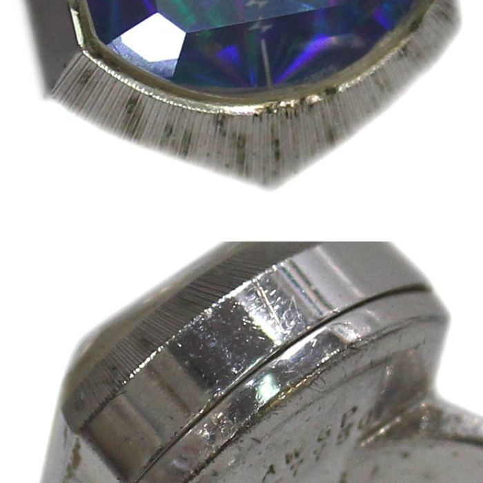 Seiko SEIKO Ring Watch 17 Jewels Manual Winding AWGP Silver x Blue 11 ...