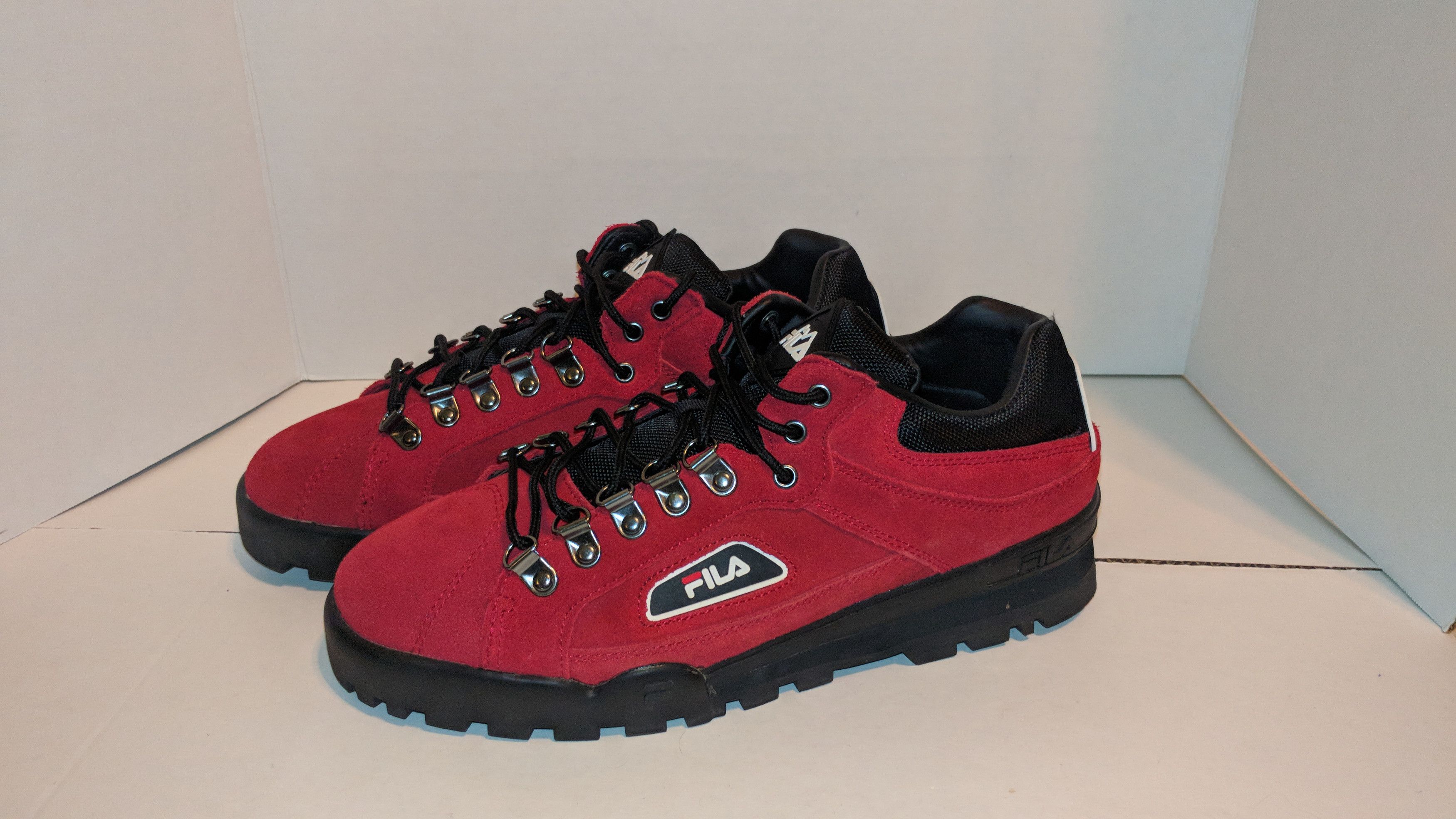 Fila Red Suede Fila Trailblazer | Grailed