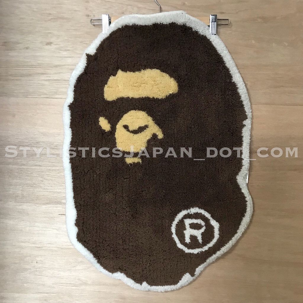 Bape A BATHING APE BAPE HEAD RUG BROWN | Grailed