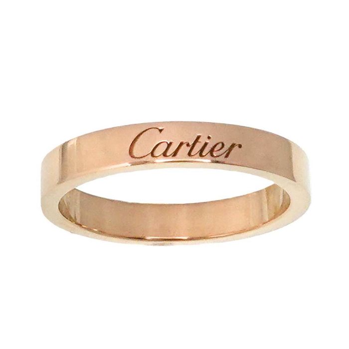 Cartier CARTIER C de Ring Engraved #51 K18 PG Pink Gold 750 | Grailed