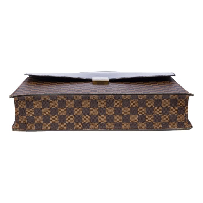 Louis Vuitton LOUIS VUITTON Altona PM Briefcase in brown checkerboard ...
