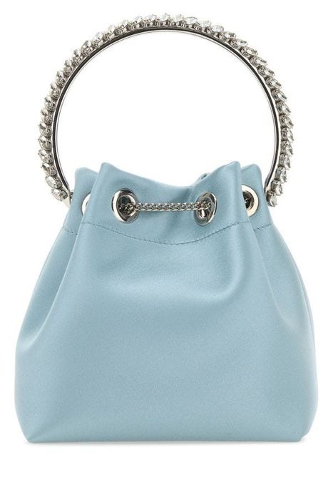 Jimmy Choo Light Blue Satin Bon Bon Bucket Bag | Grailed