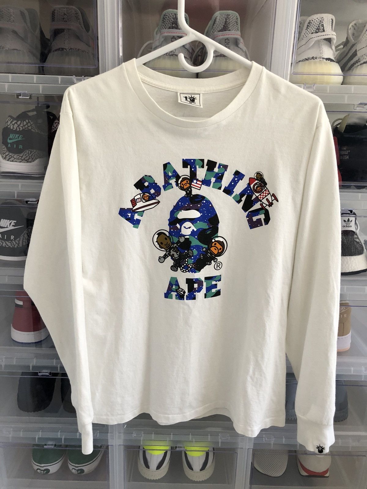 Bape × Kid Cudi BAPE x KID CUDI 10TH ANNIVERSARY LONGSLEEVE (white ...