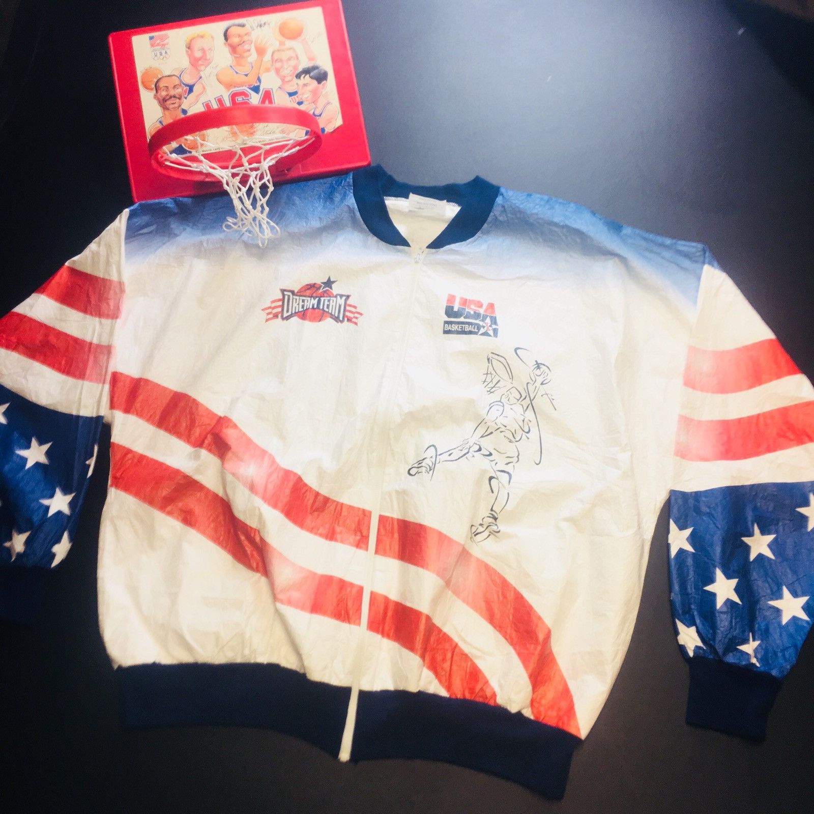 Vintage Rare Vintage Dream Team USA Windbreaker Jacket | Grailed
