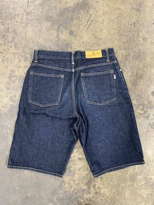 Bape Bape Dark Wash Shark Logo Jorts | Grailed
