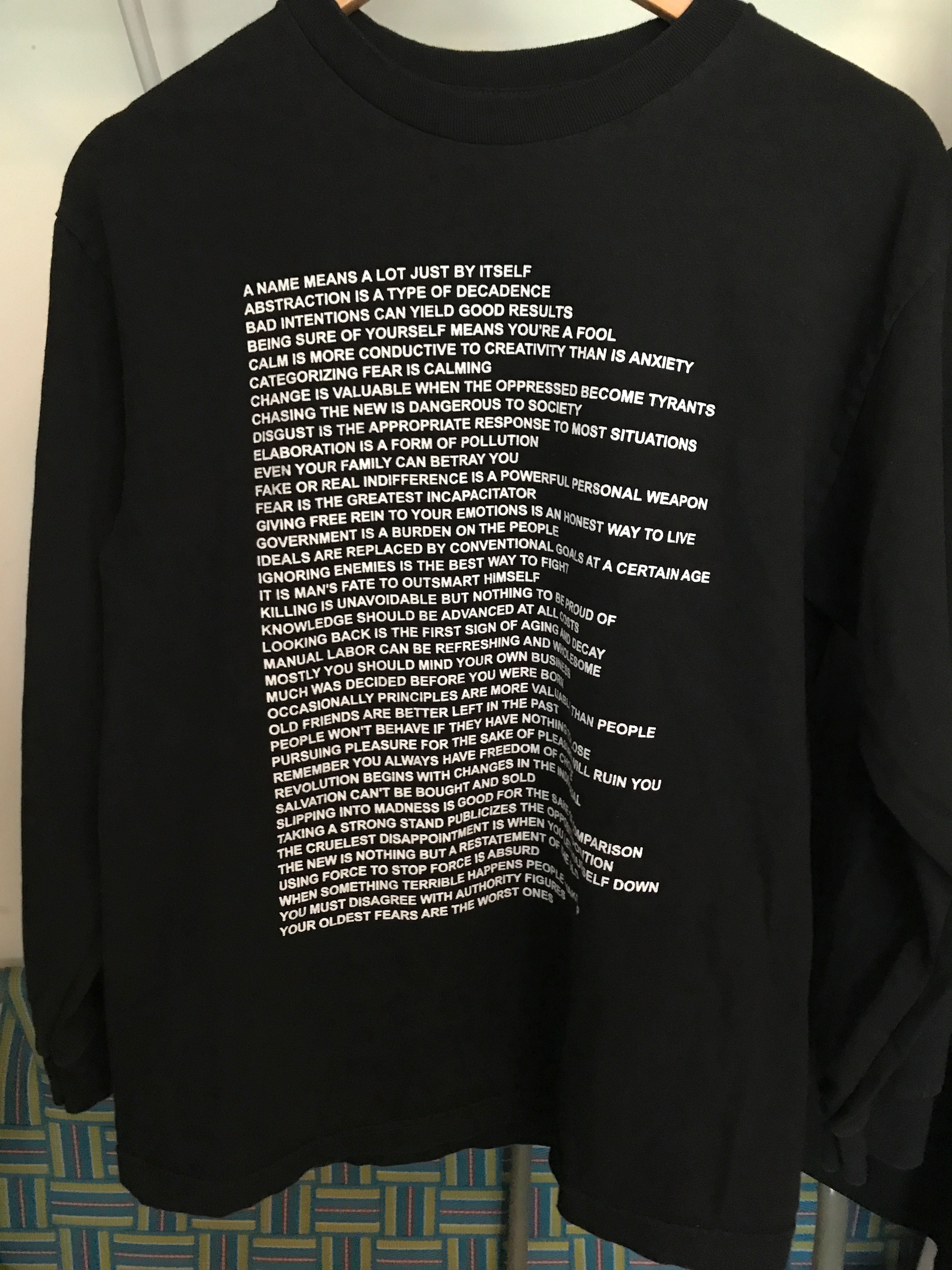 Frank Ocean TRUISMS (Frank Ocean Nikes Music Video) Longsleeve Black ...