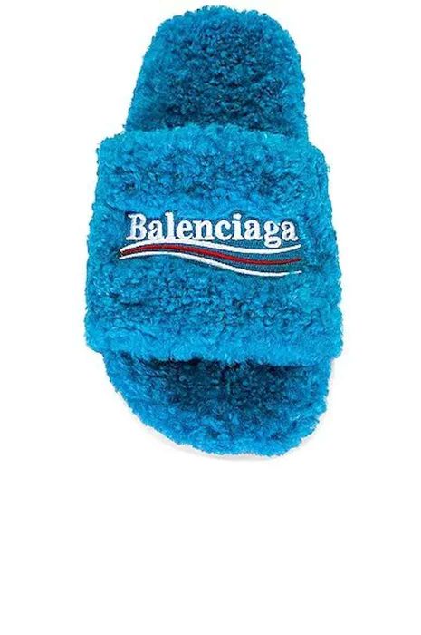 Balenciaga Fury Slide Sandals in Blue | Grailed