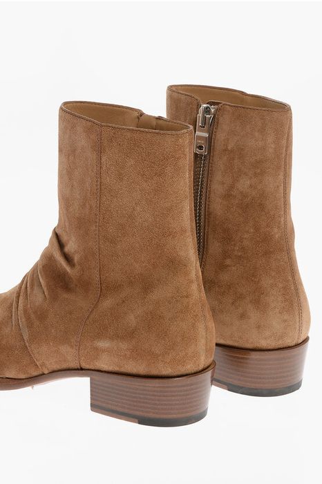 Amiri Suede Leather UPDATED STACK Boots | Grailed