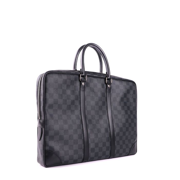 Louis Vuitton LOUIS VUITTON - Graphite checkerboard briefcase | Grailed