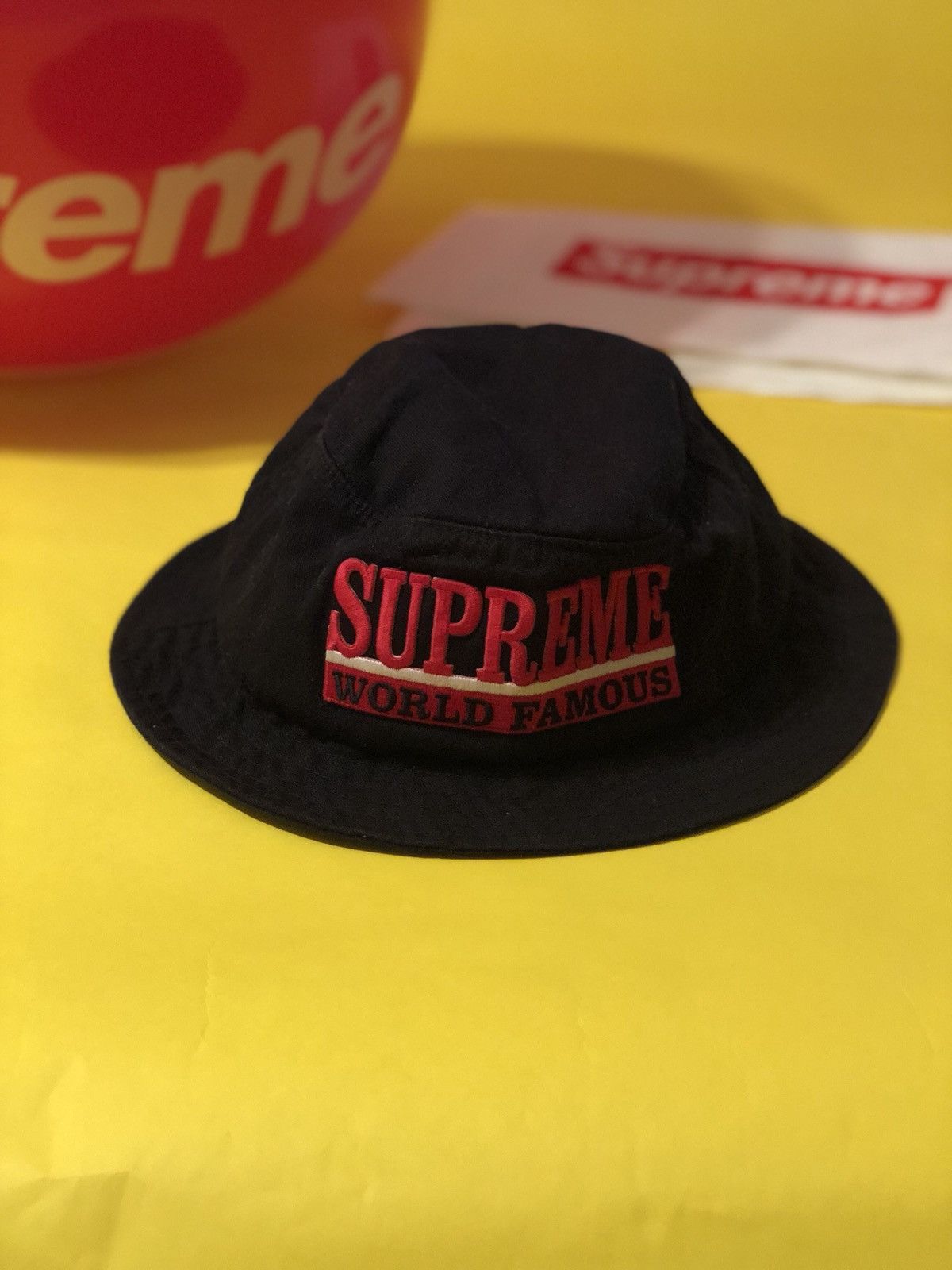 Supreme Supreme black bucket hat | Grailed