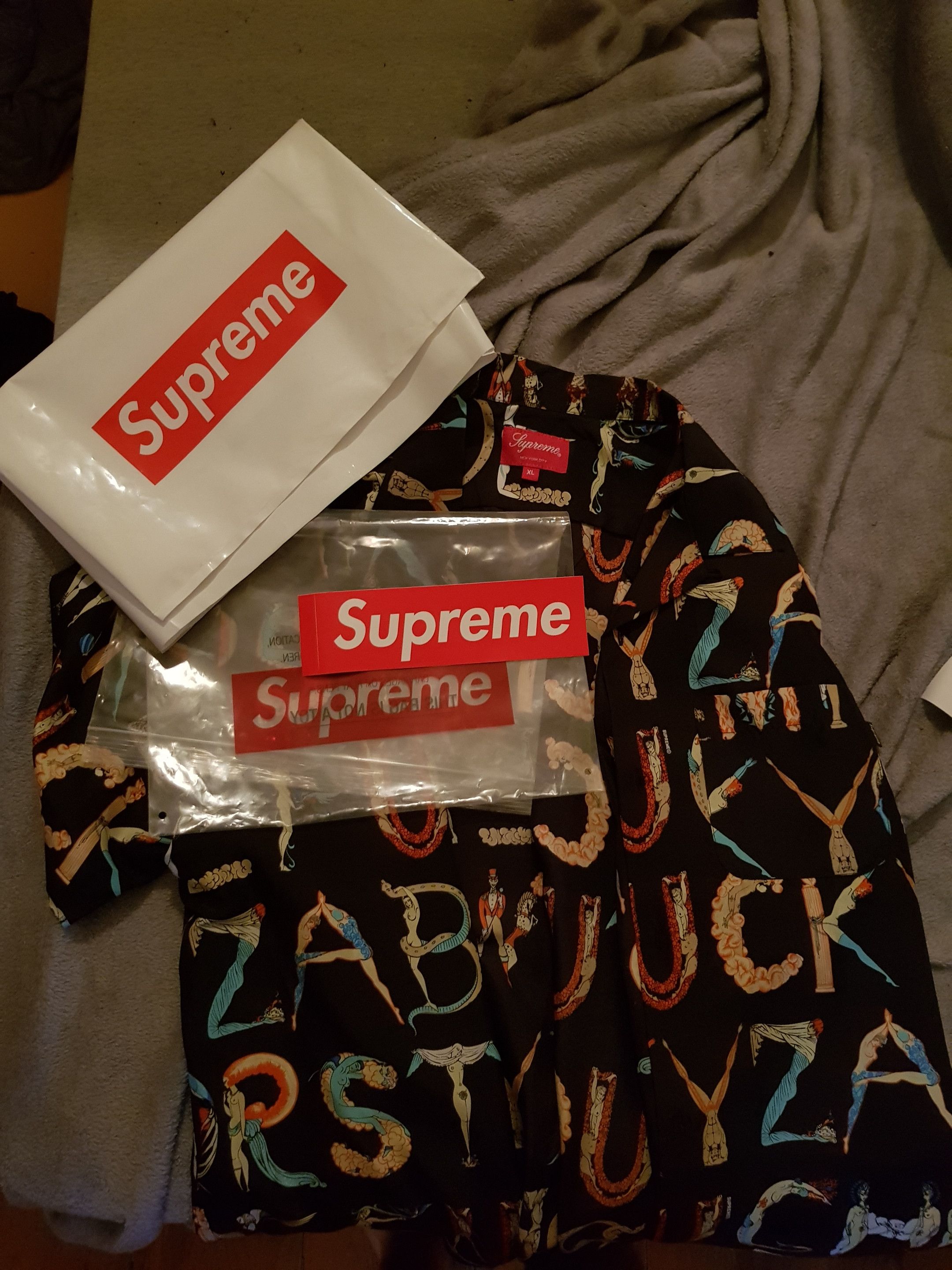 Supreme Alphabet Silk Shirt | Grailed