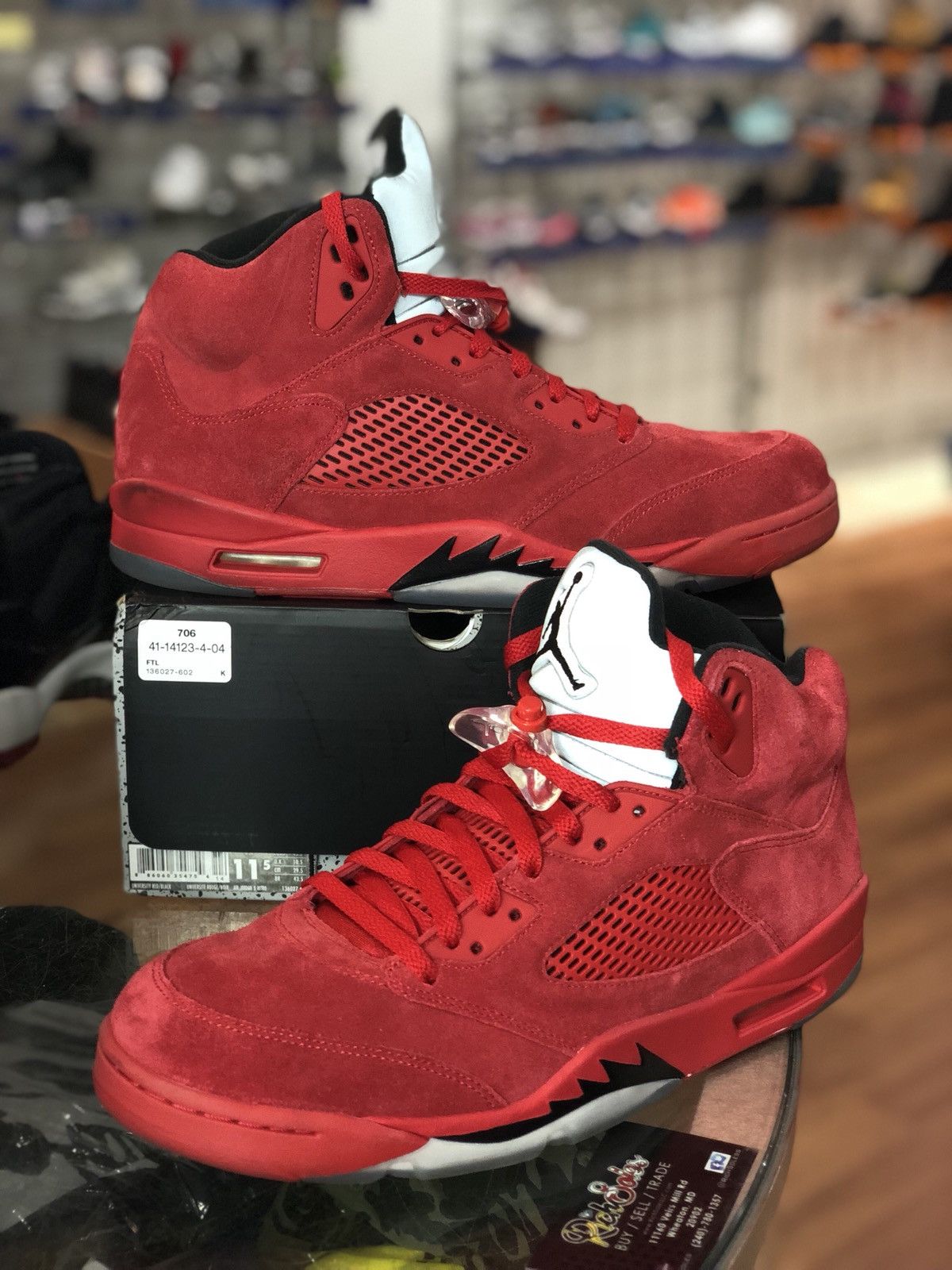 Jordan Brand Red Suede 5s | Grailed