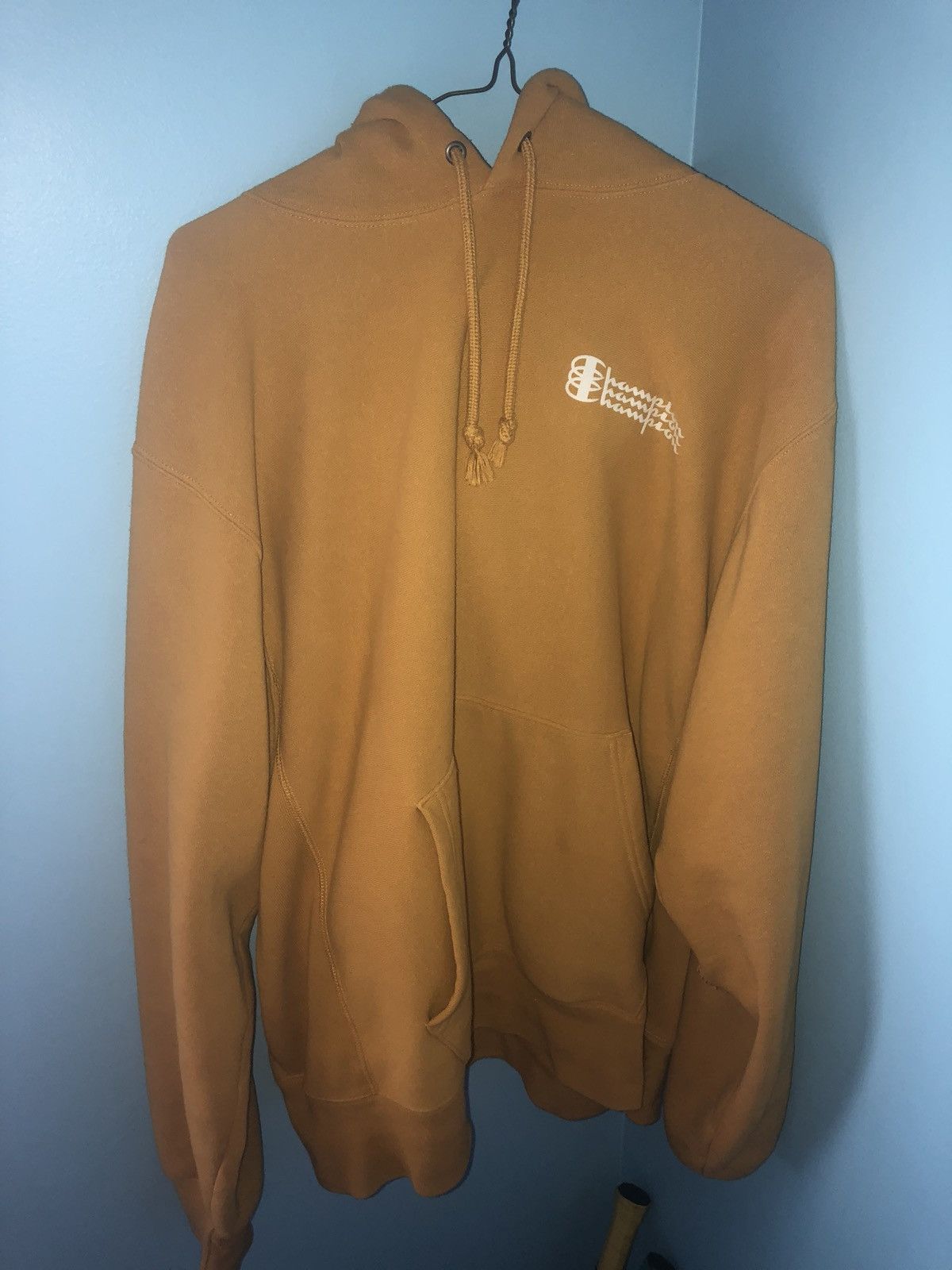 Champion Triple script reverse weave hoodie | Grailed