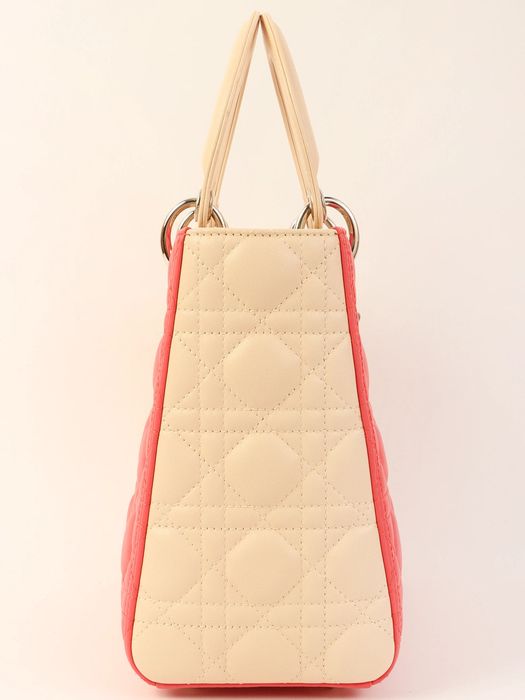 Dior DIOR Cannage Stitch Lady 2Way Bag Pink/ Ivory | Grailed
