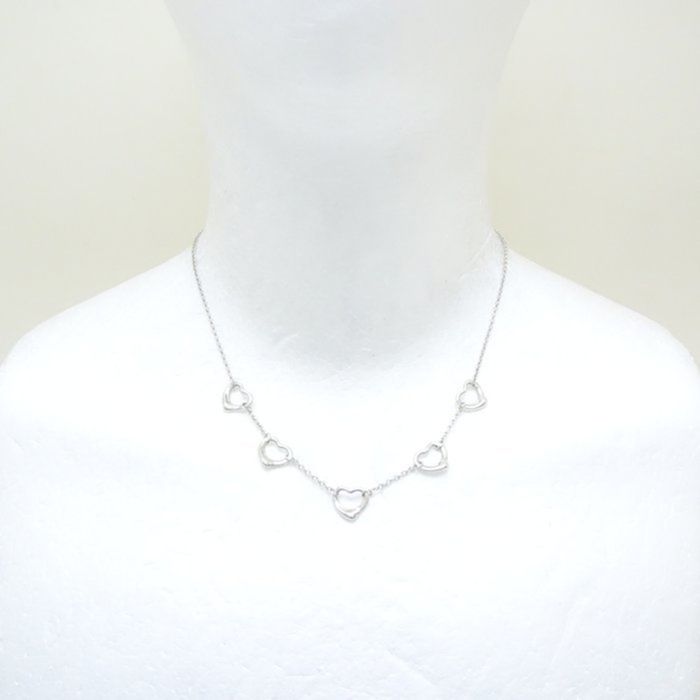 Tiffany & Co. TIFFANY&Co. Tiffany Open Heart Necklace 5 Motifs Elsa ...