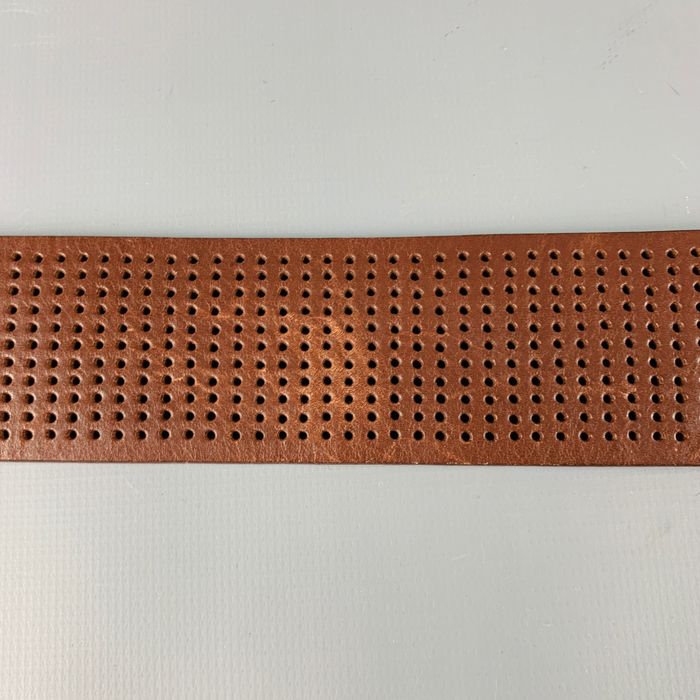 Vintage Brown Perforated Leather Belt | Grailed