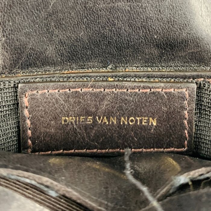 Dries Van Noten Black Tortoise Shell Leather Synthetic Bag | Grailed
