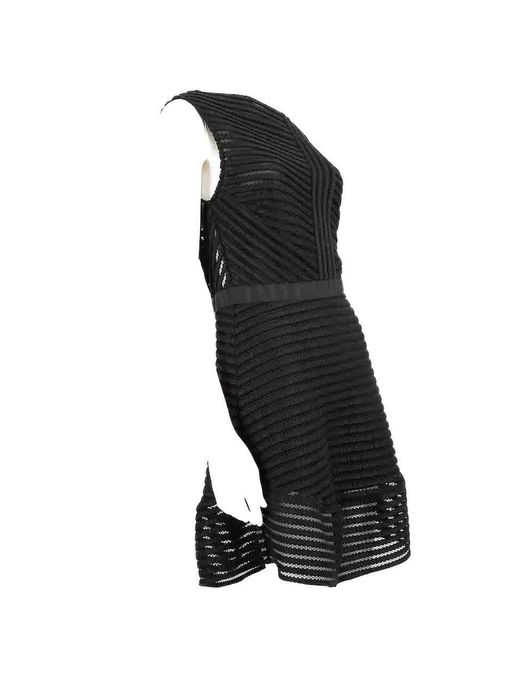 Self-Portrait Black Sleeveless Sheer Mini Dress | Grailed