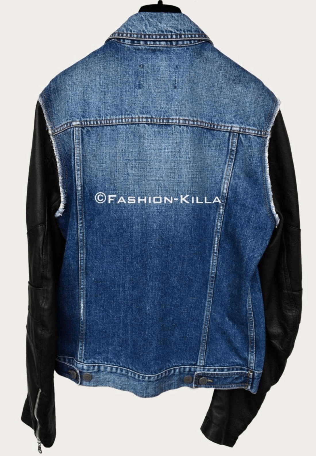 Balmain RARE Pierre Balmain Denim Leather Jacket size 50 Justin Bieber!! | Grailed