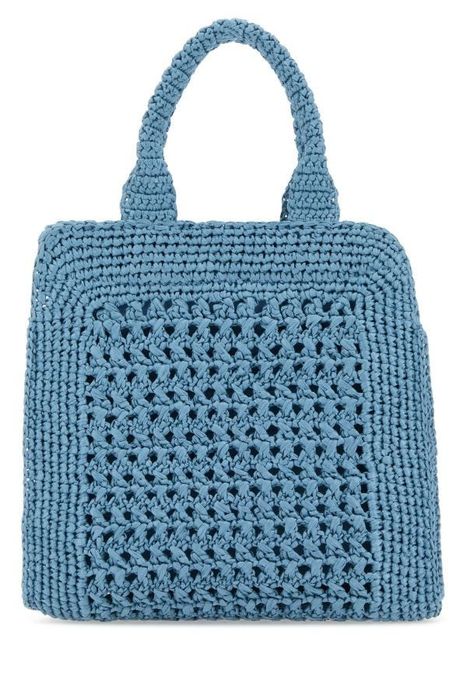 Miu Miu Light Blue Crochet Handbag | Grailed