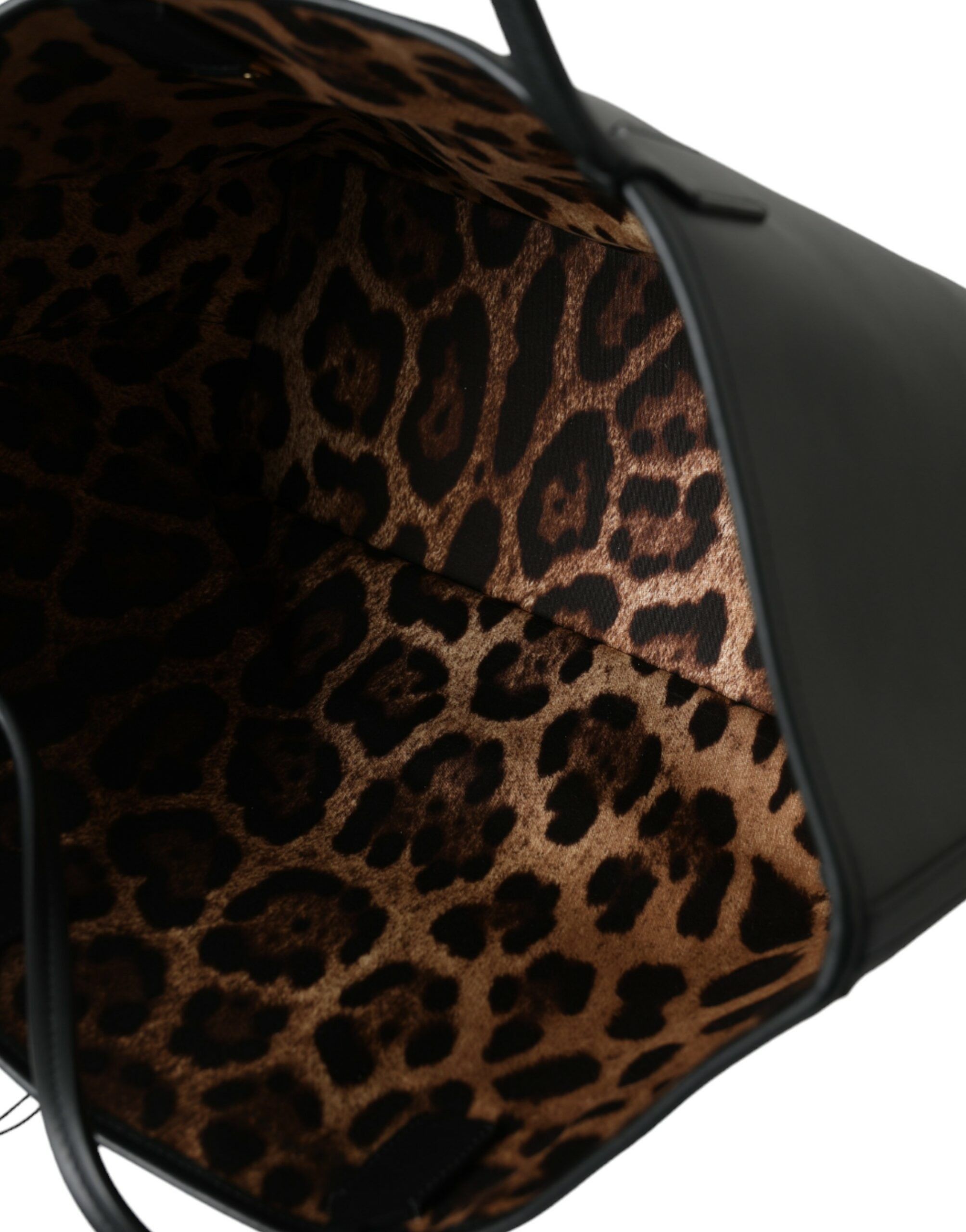 Dolce & Gabbana Dolce & Gabbana Black Fefè Medium Leather Logo Tote ...