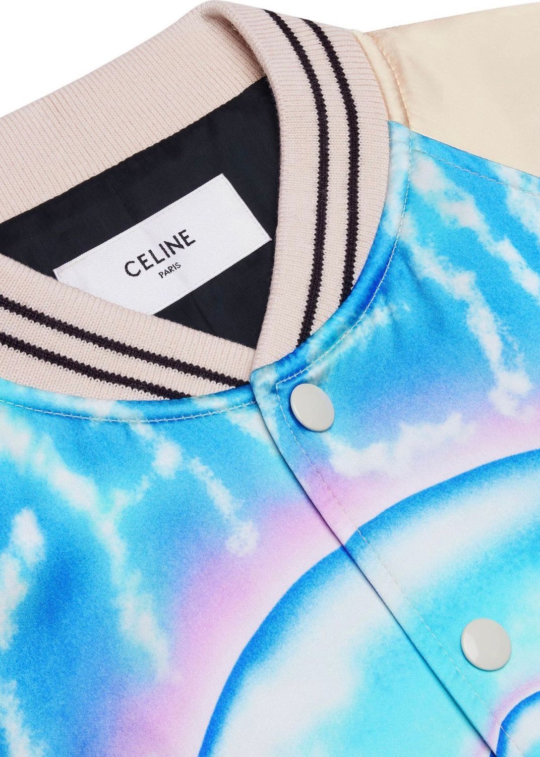 Celine x Marcelo Lavin Heavenly Days Print Satin Teddy Jacket | Grailed