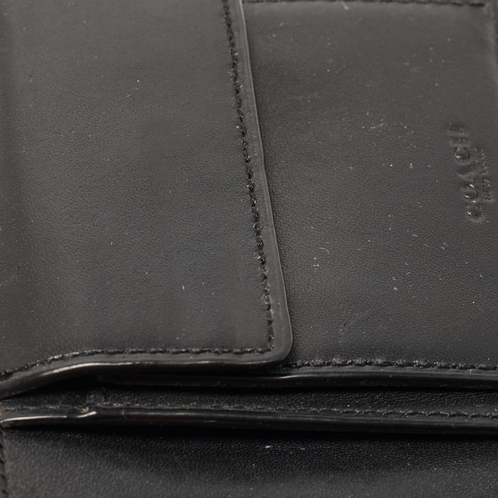 Coach COACH Black Signature Embossed Leather Bifold Wallet | Grailed