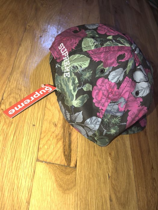 Supreme 5 panel flower hat black | Grailed