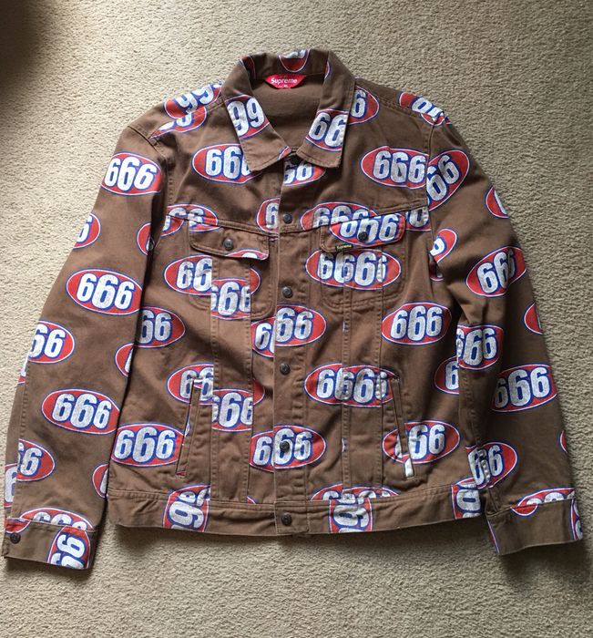 Supreme 666 Denim Jacket Brown | Grailed