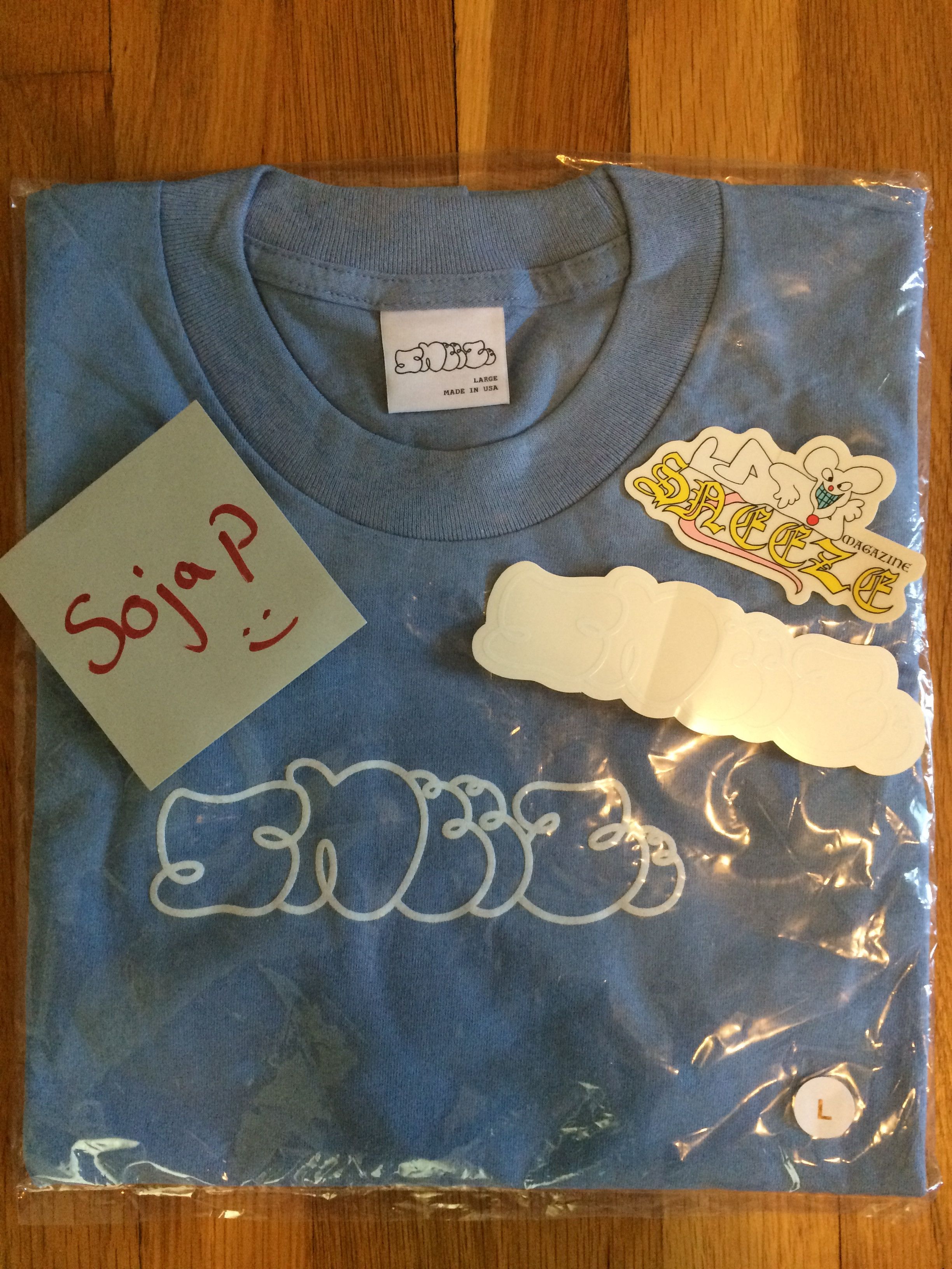 Sneeze Magazine SNEEZE Logo Tee Mute Blue | Grailed