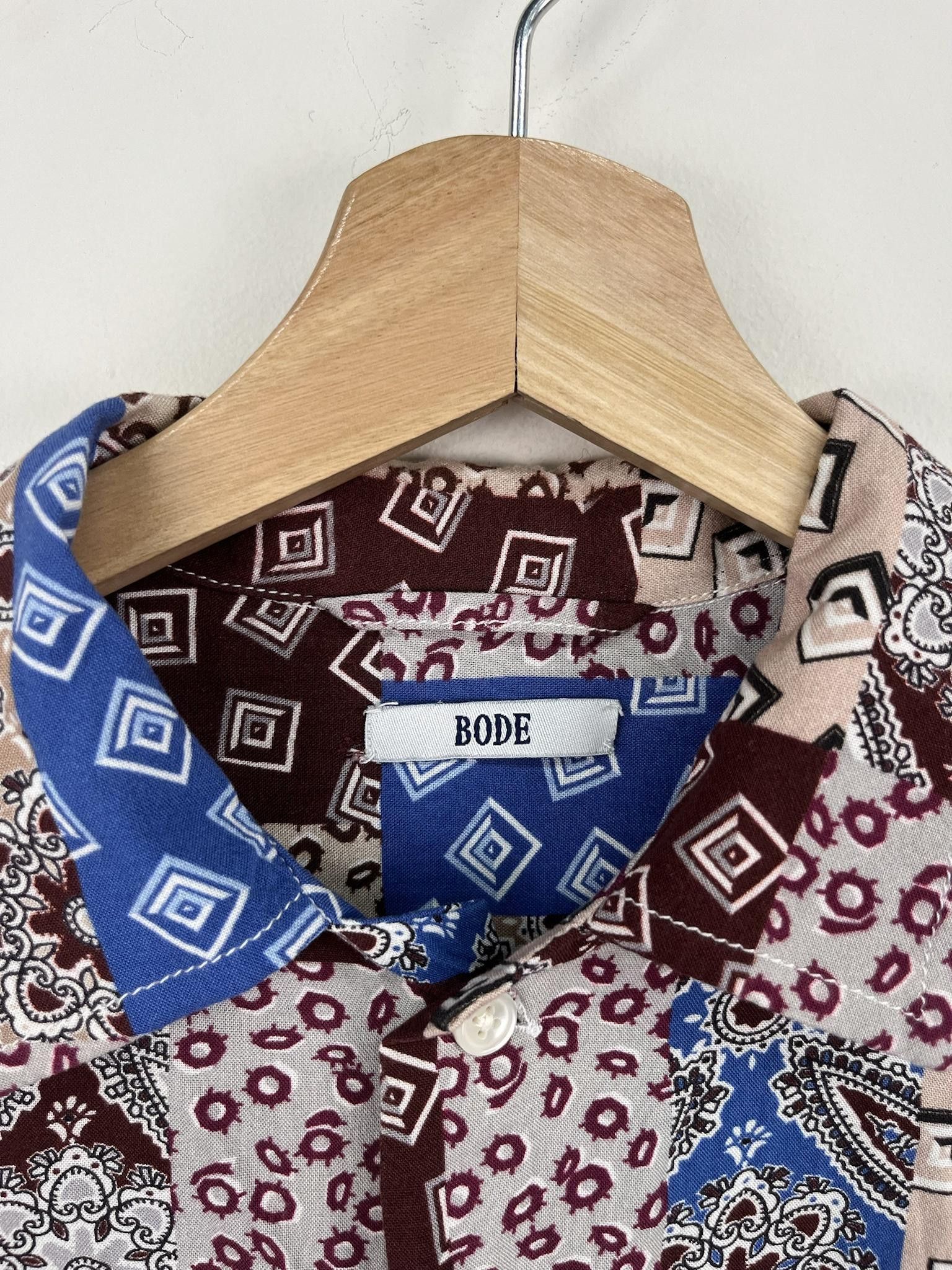 Streetwear Bode Multiprint Boxes Short Sleeve Button Up | Grailed