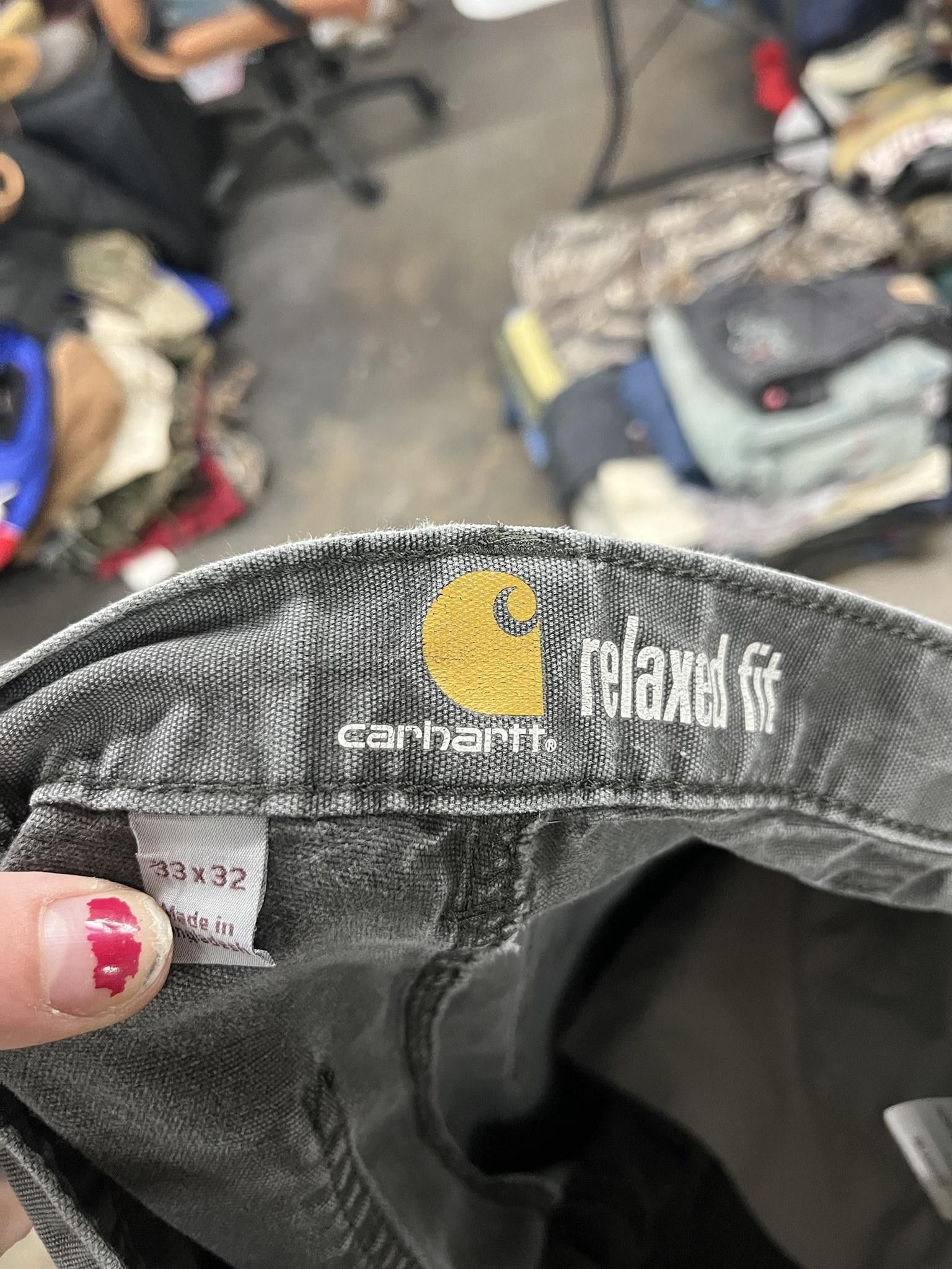 Vintage Carhartt Relaxed Fit Print Tag Work Pants | Grailed
