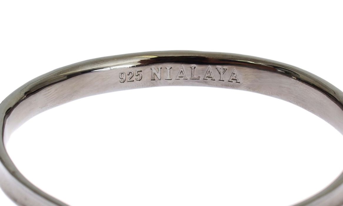Nialaya Nialaya Gray Rhodium 925 Silver Bangle Bracelet | Grailed