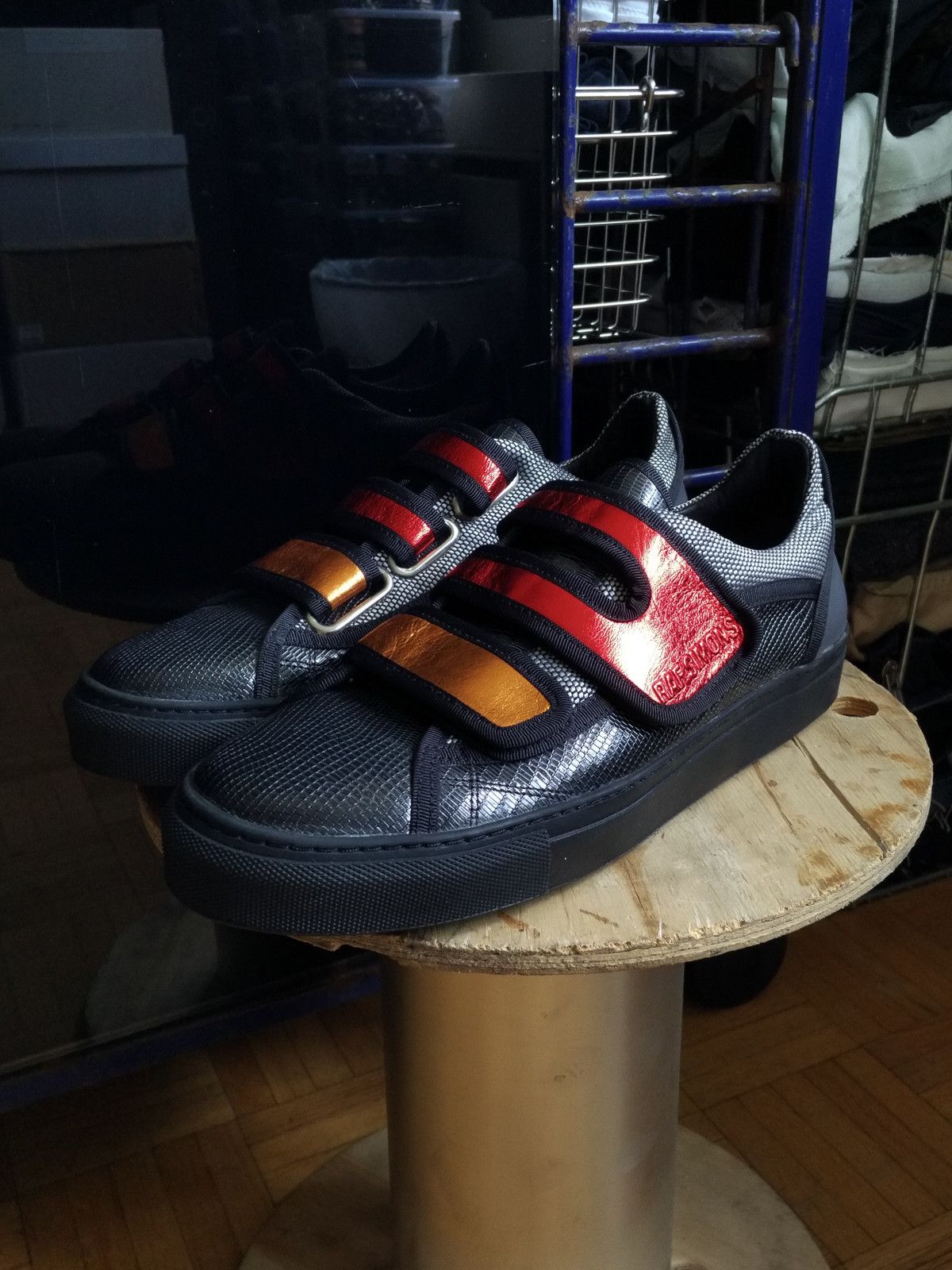 Raf Simons Embossed Effect Velcro Sneaker | Grailed