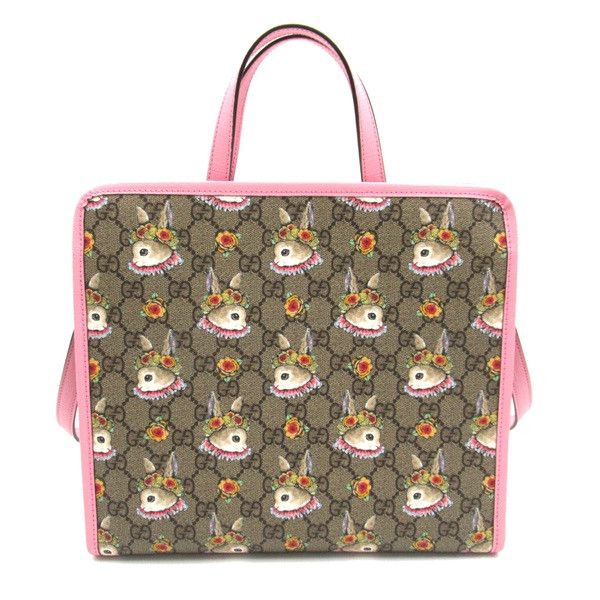 Gucci Gucci x Higuchi Yuko GG Supreme Mini Rabbit Tote Canvas Tote Bag ...