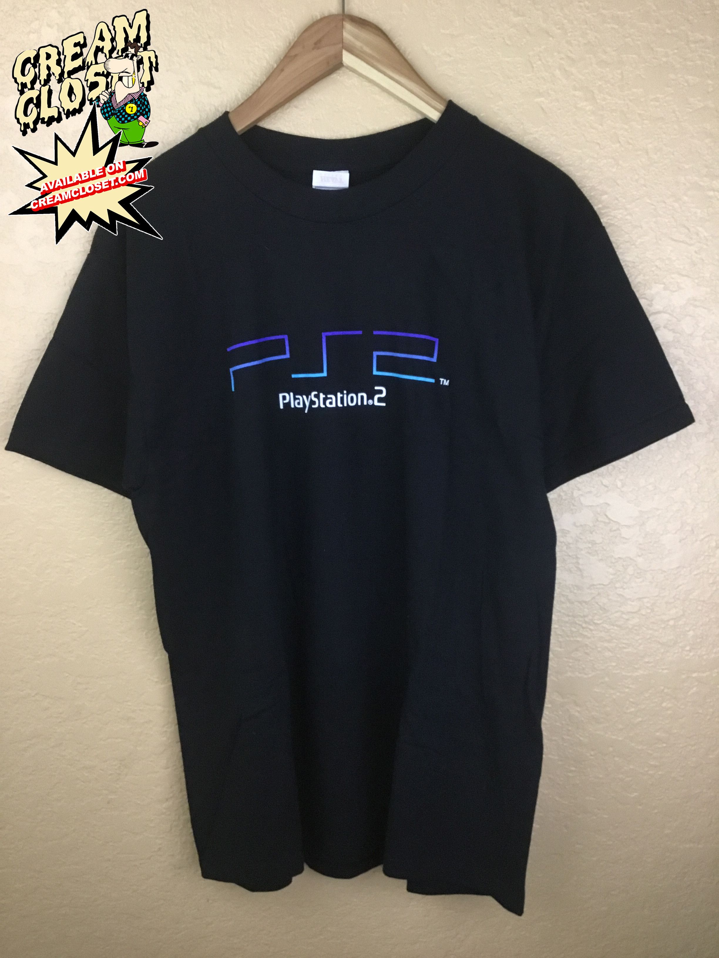 Playstation VINTAGE SONY PLAYSTATION 2 PS2 LOGO TEE IN BLACK | Grailed