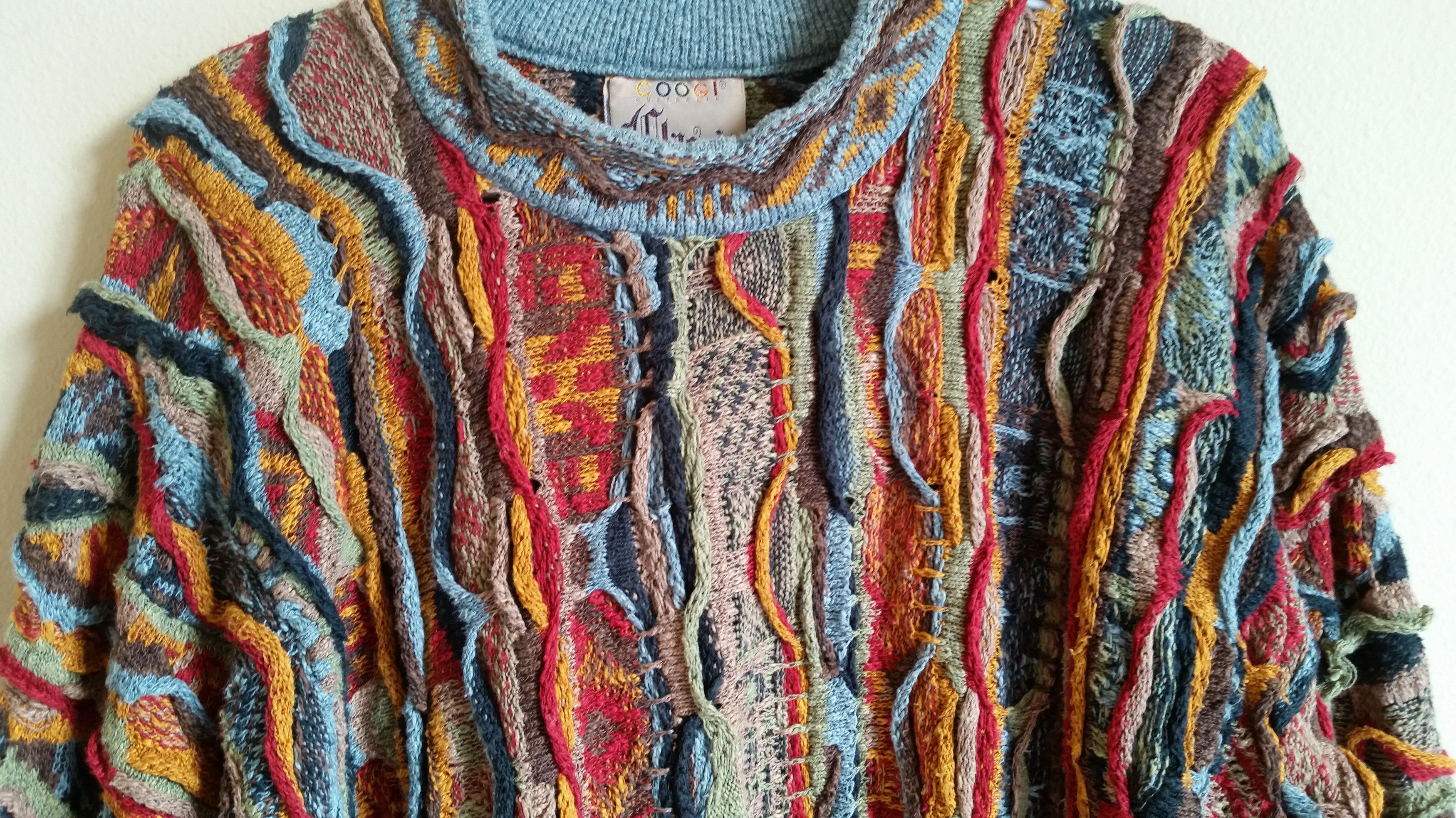Coogi VTG 3D Textured Pullover Sweater | Grailed