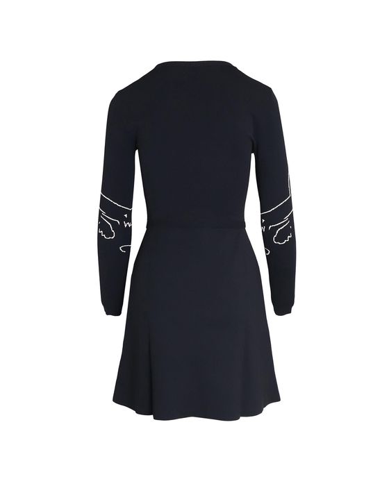 Valentino Sophisticated Panther Intarsia Knit Mini Dress Grailed