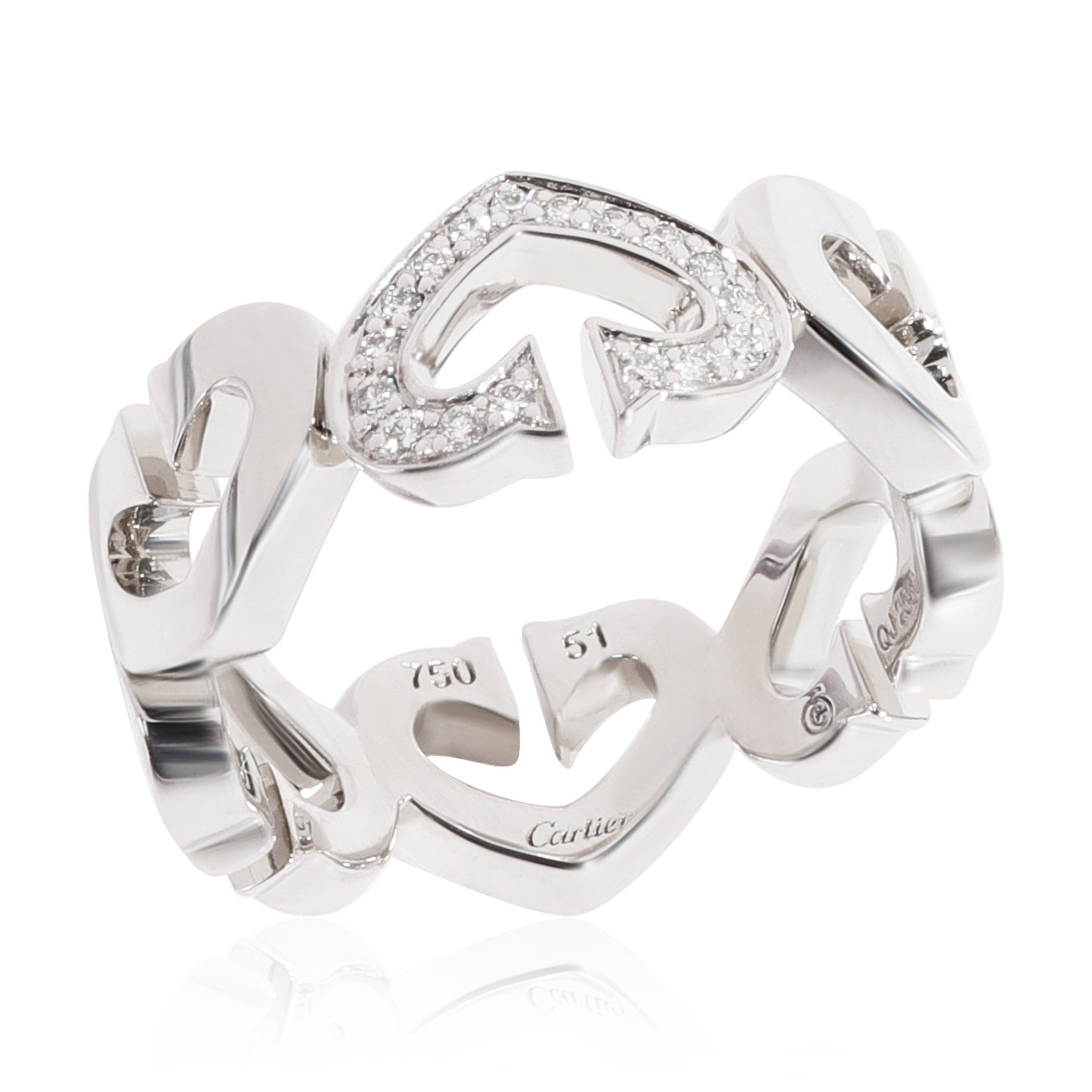 Cartier Cartier Hearts & Symbols Diamond Ring in 18k White Gold 0.1 CTW ...