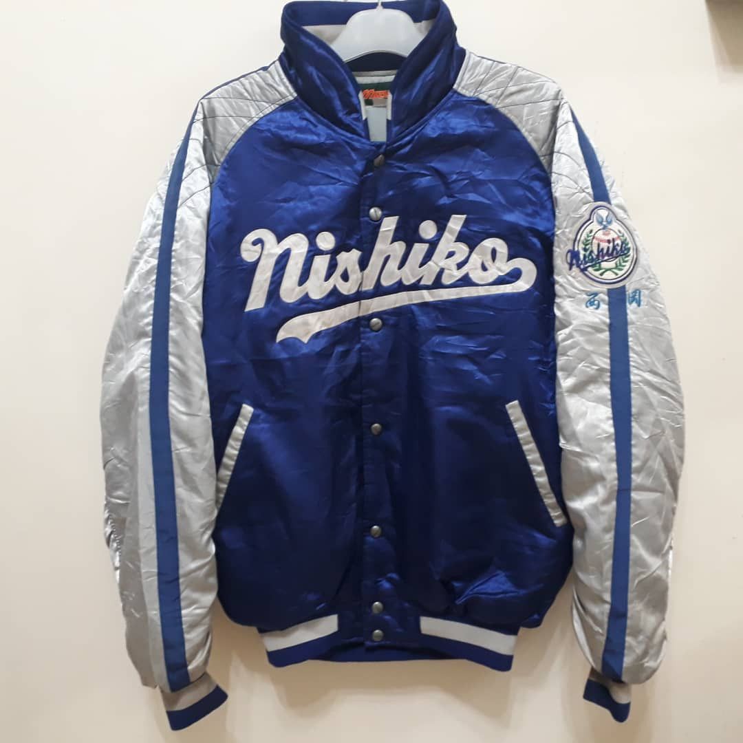 Japanese Brand × Mizuno × Sportswear Vtg Nishiko Mizuno Baseball Satin ...