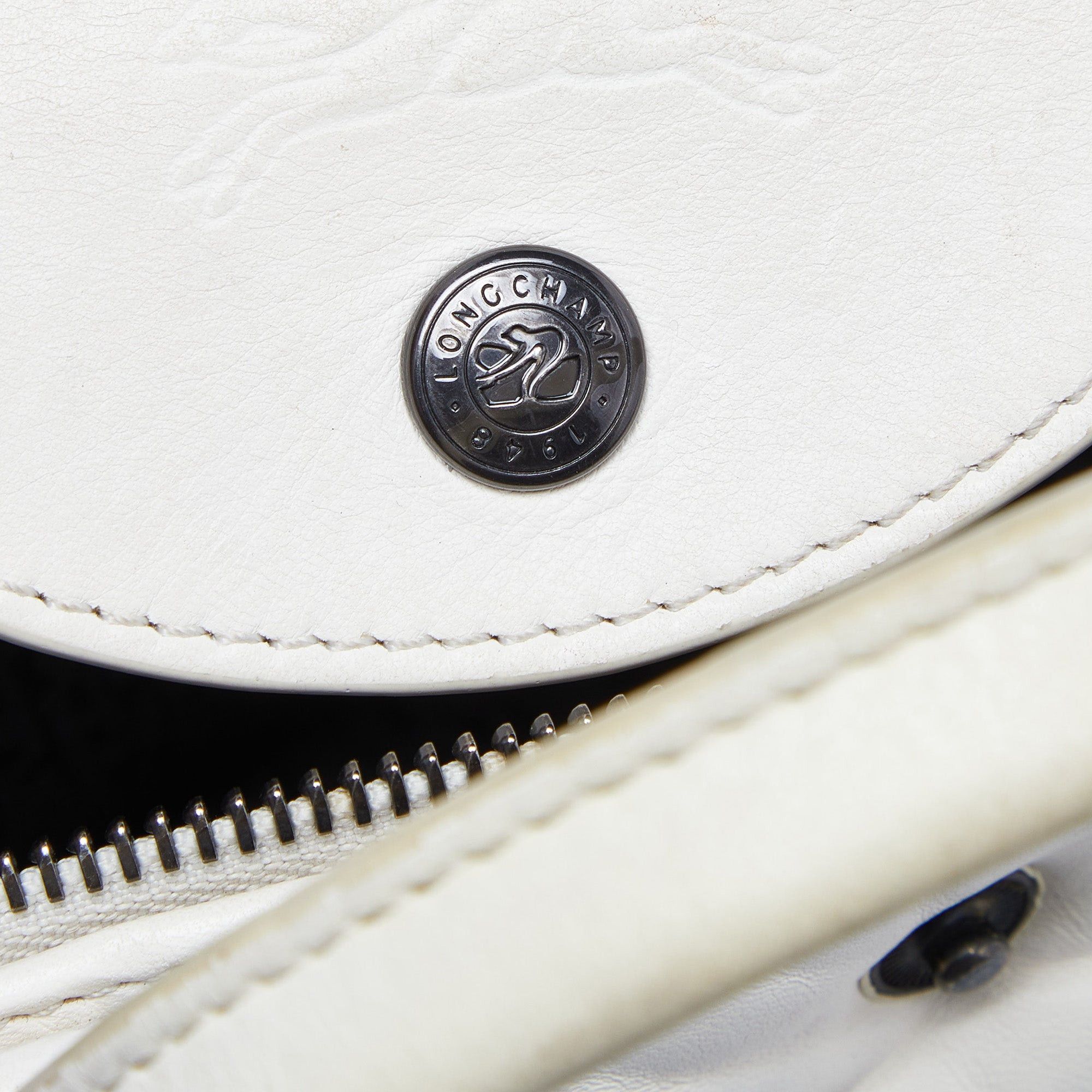 Longchamp LONGCHAMP White Quilted Leather Mini Le Pilage Neo Tote | Grailed