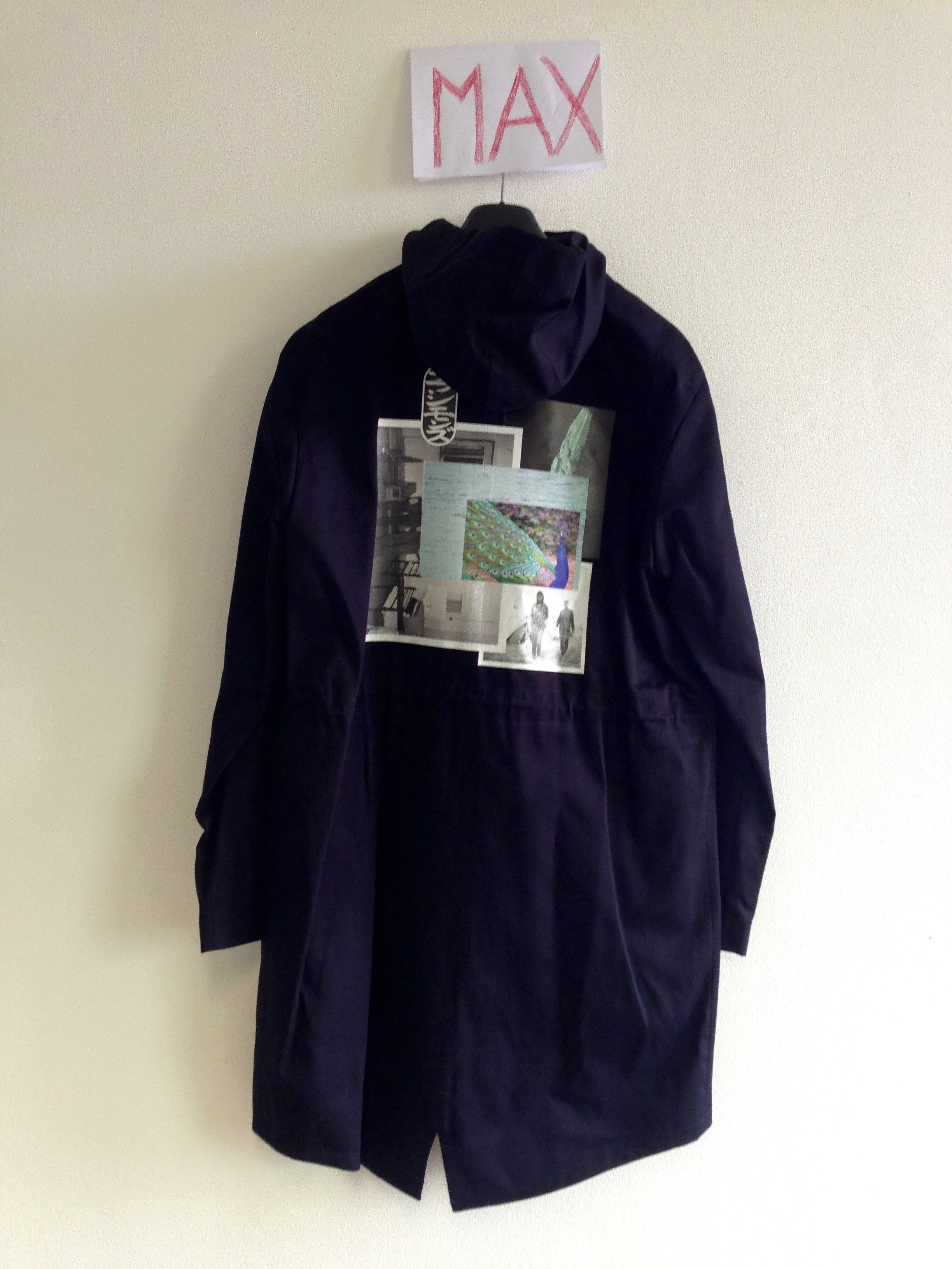 Raf Simons Dark Navy Fishtail Parka with Back Patches | Grailed