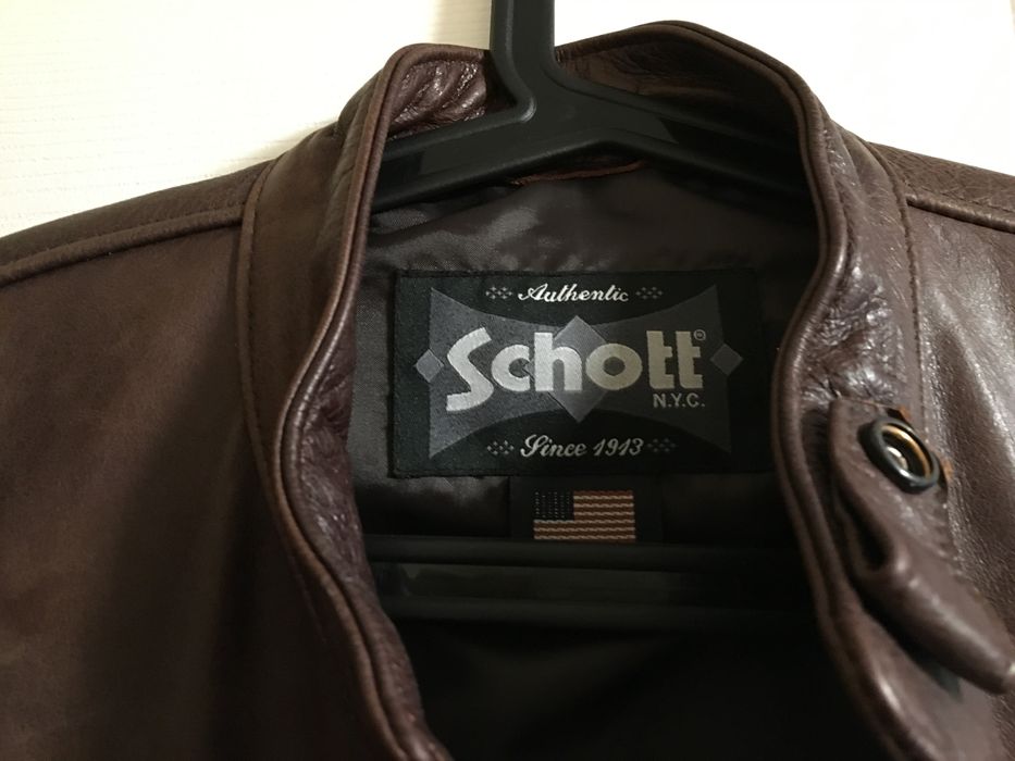 Schott Schott 654 Cowhide Brown Leather Jacket | Grailed